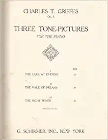 Three Tone-Pictures For The Piano Op. 5: Griffes – Graves Piano